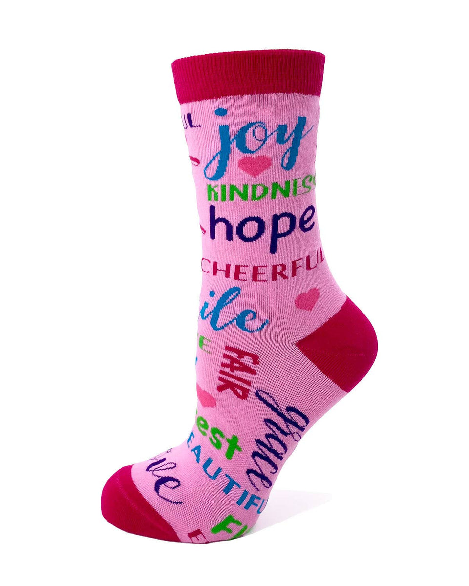 Positivity Words Women's Crew Socks – The Tack House