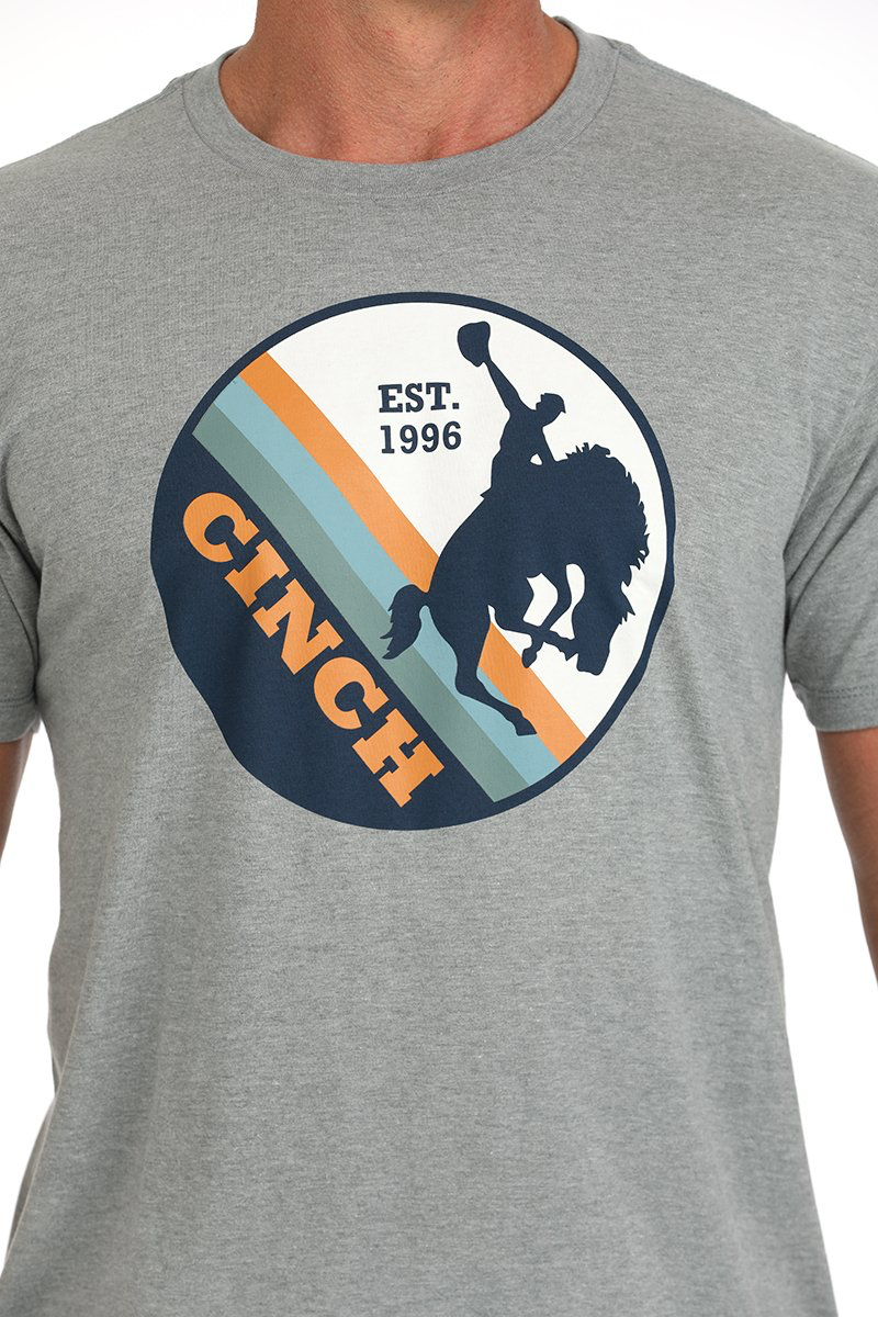 Cinch MEN'S BUCKING BRONC TEE - GRAY – The Tack House