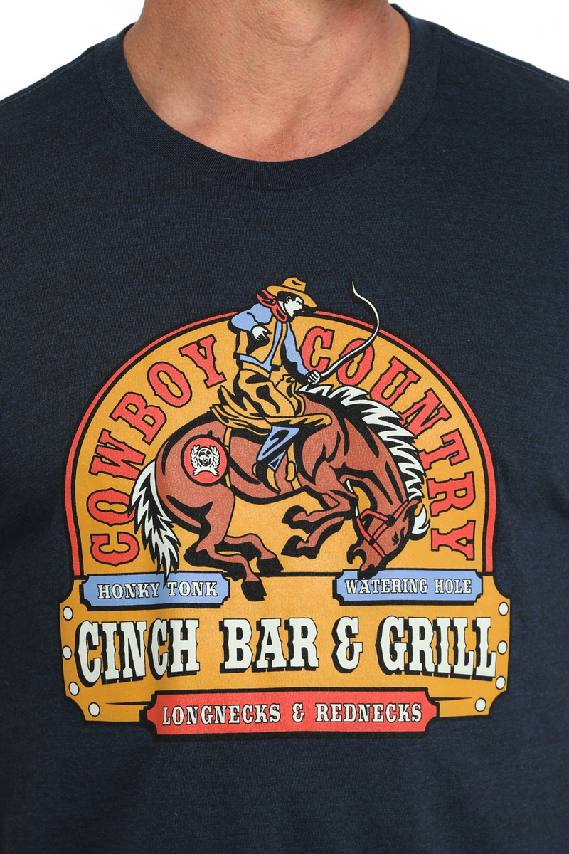 MEN'S CINCH BAR AND GRILL TEE - NAVY – The Tack House