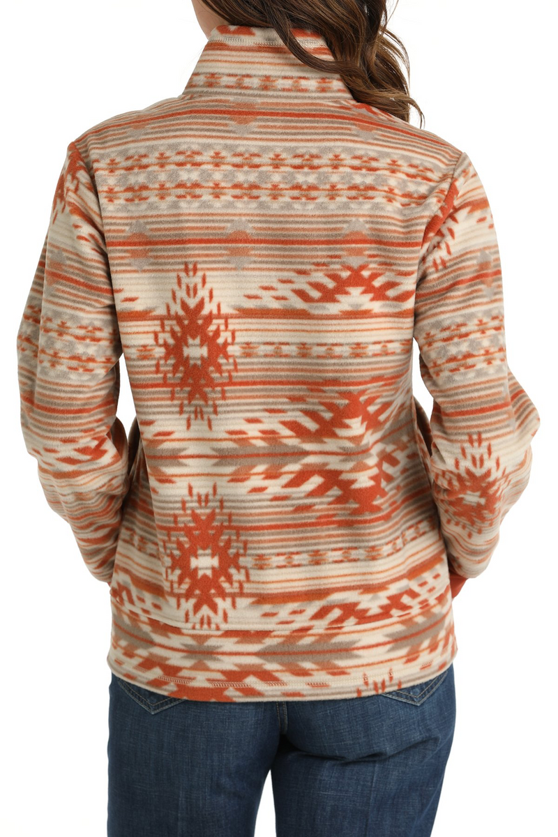 Cinch WOMEN'S SOUTHWESTERN PRINT FLEECE JACKET - STONE/GRAY/CORAL – The ...