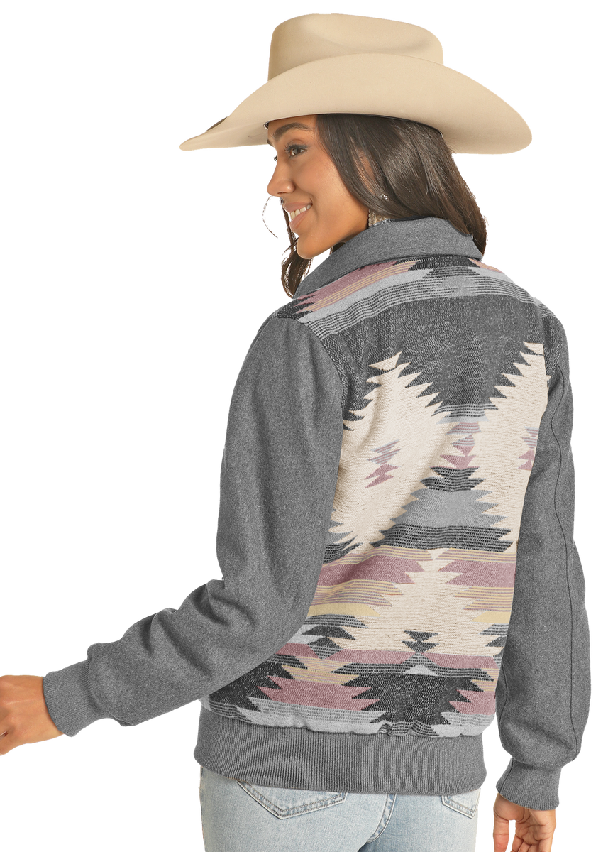 Women's Powder River Wool Bomber Jacket #DW92C04124 – The Tack House