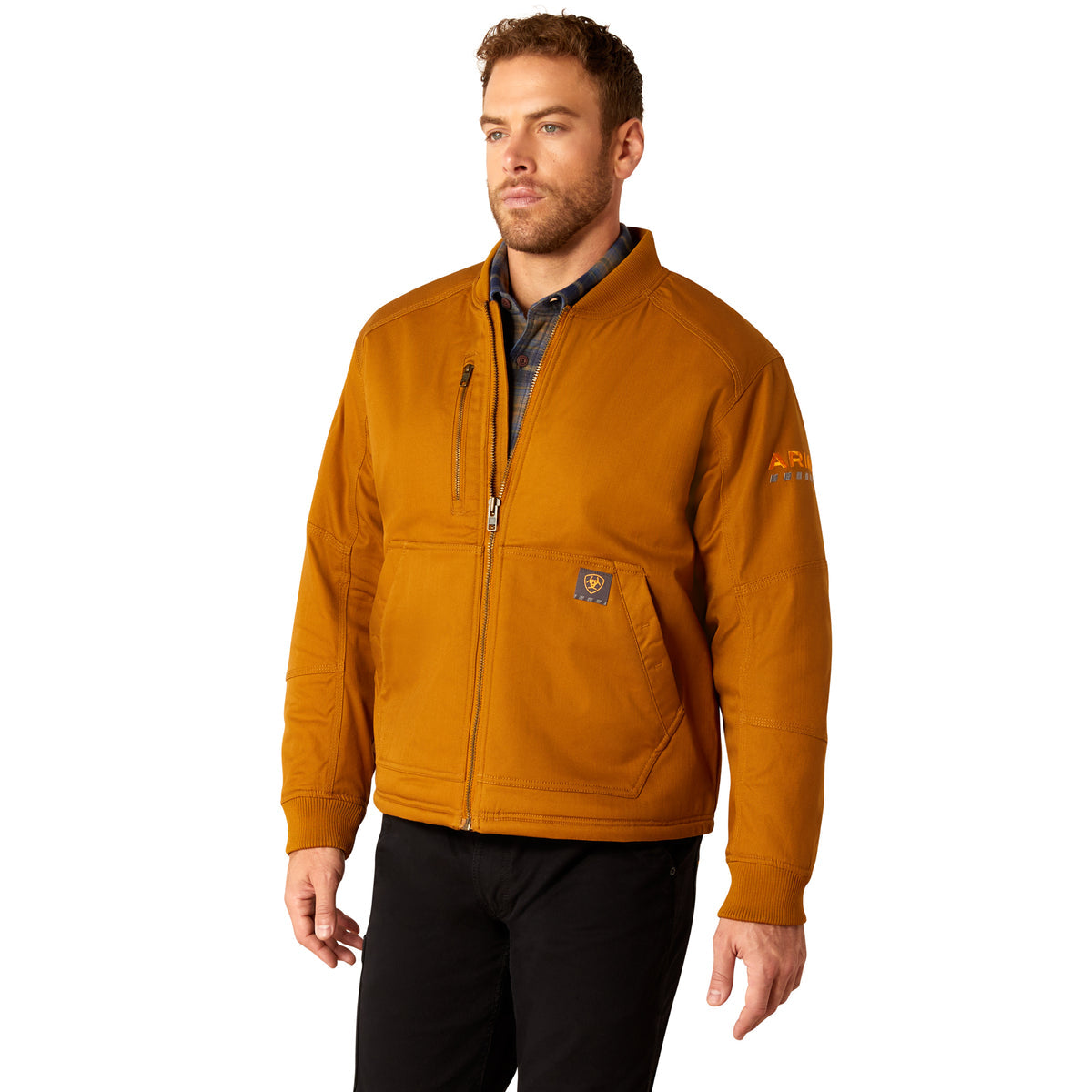Rebar Stretch Canvas Bomber Jacket - Golden Brown – The Tack House