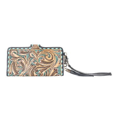 Western Swing Hand-Tooled Wristlet Wallet – The Tack House