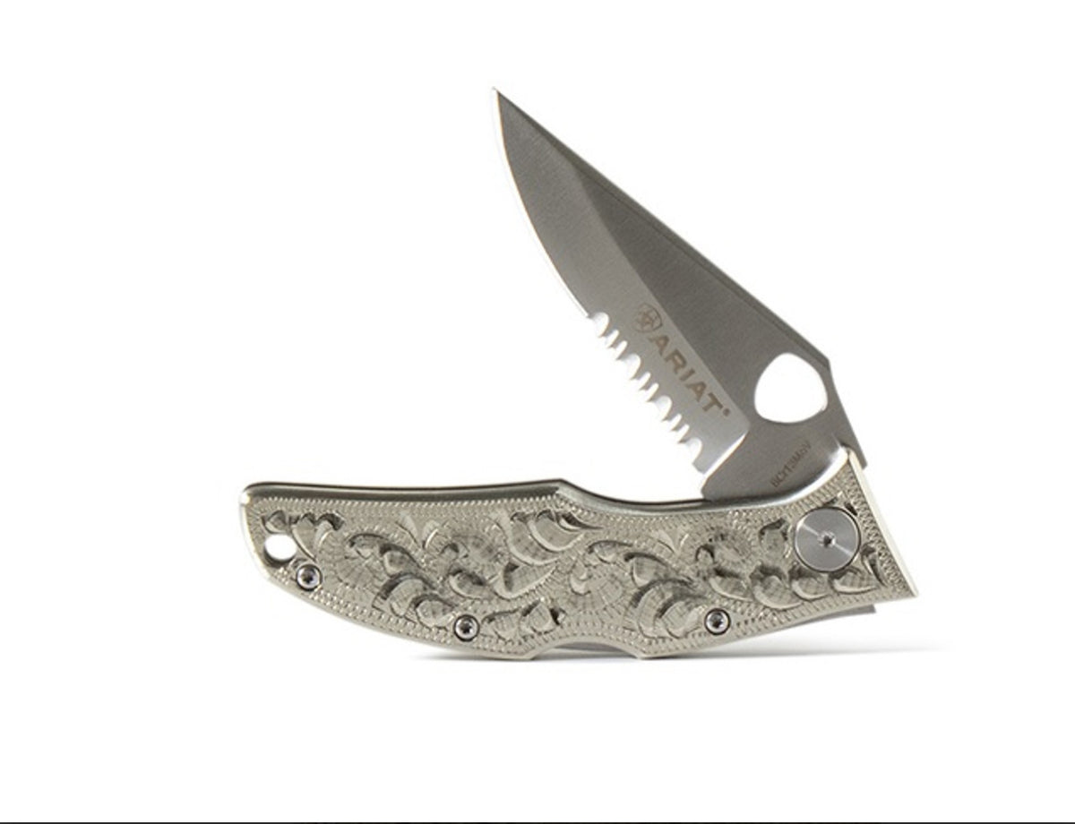 ARIAT HYBRID ENGRAVED - ACC KNIVES - A710012836 – The Tack House