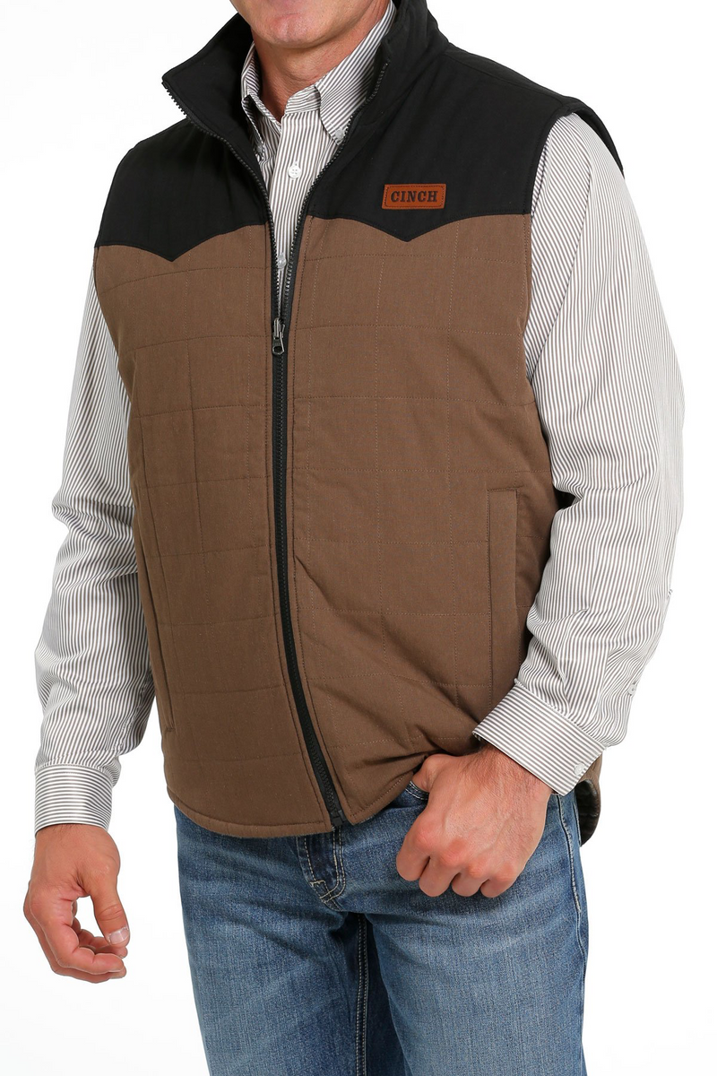 Cinch Mens Quilted Reversible Vest - Brown – The Tack House