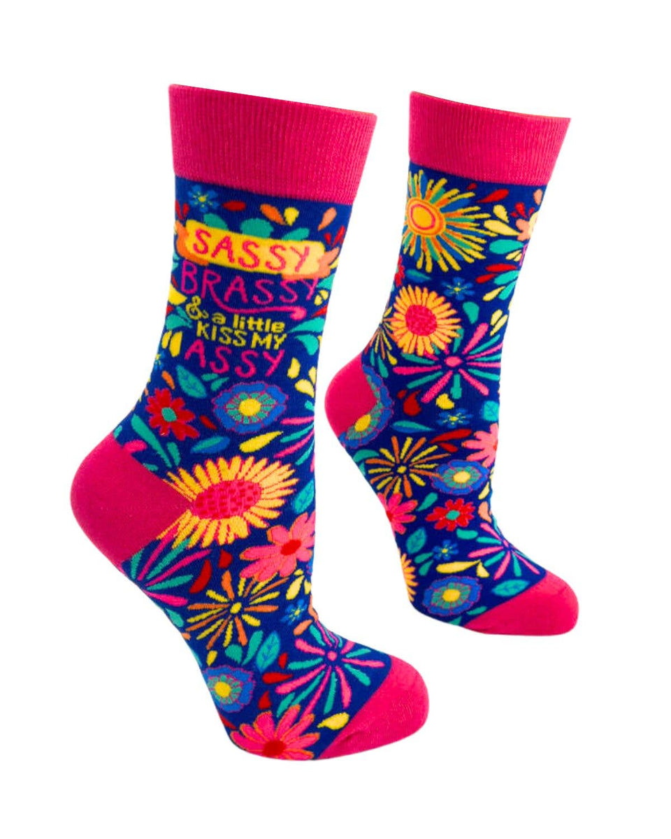 Sassy Brassy and a Little Kiss My Assy Women's Crew Socks – The Tack House