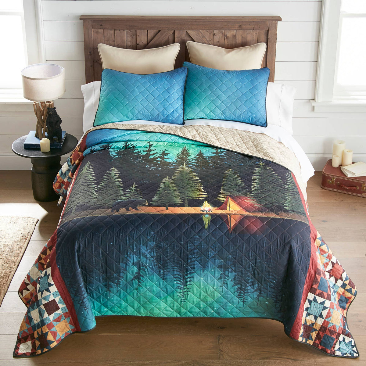 Northern Lights 3pc Quilted Bedding Set – The Tack House