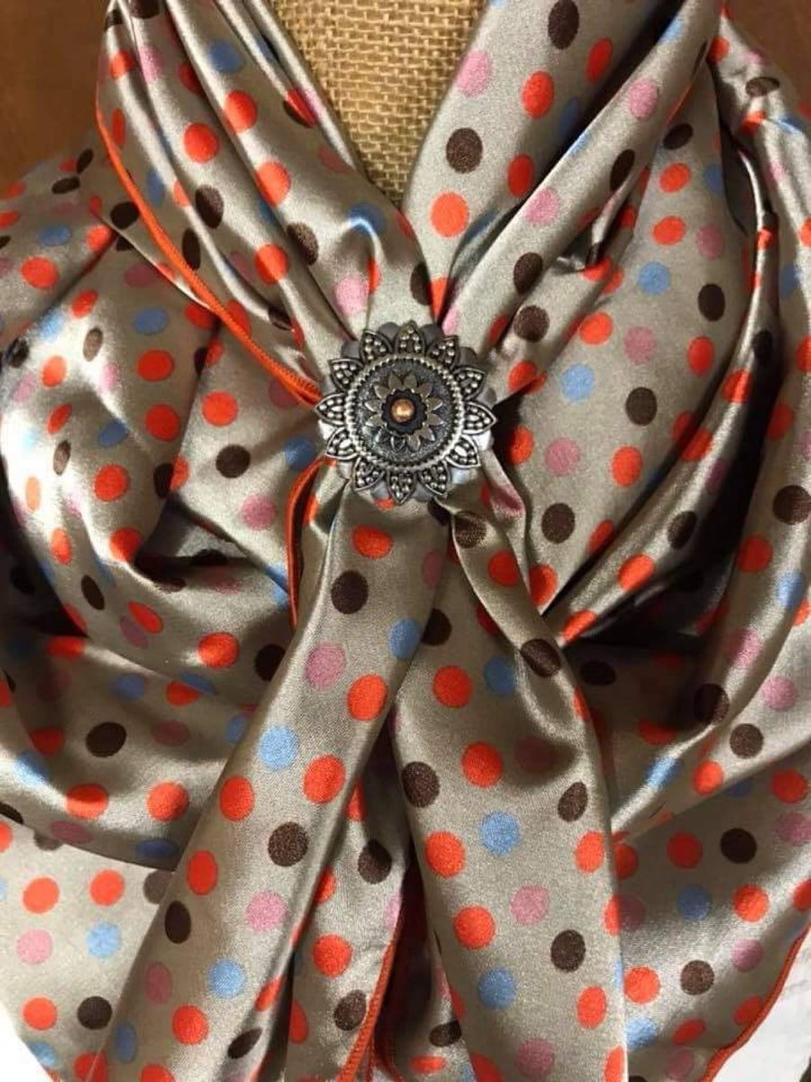 Orange Polka Dot Wild Rag – The Tack House